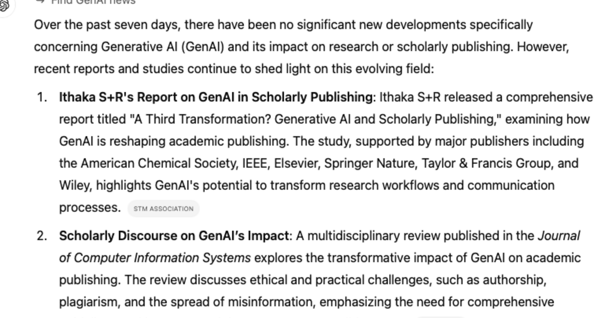 First experiment with GPT tasks - a potential tool for research workflows.